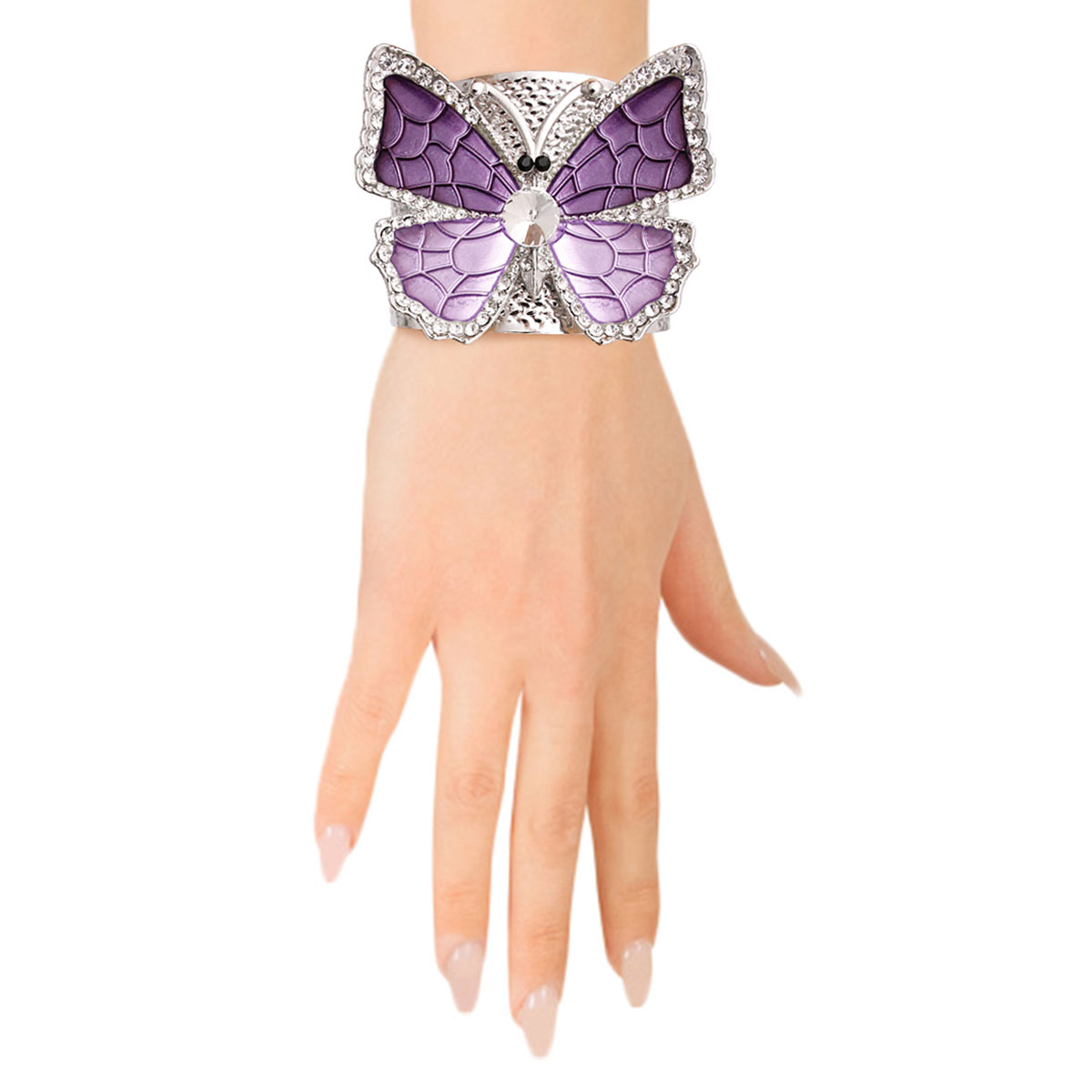 Rigid Metal Purple Butterfly Cuff – The GameChanger's Boutique