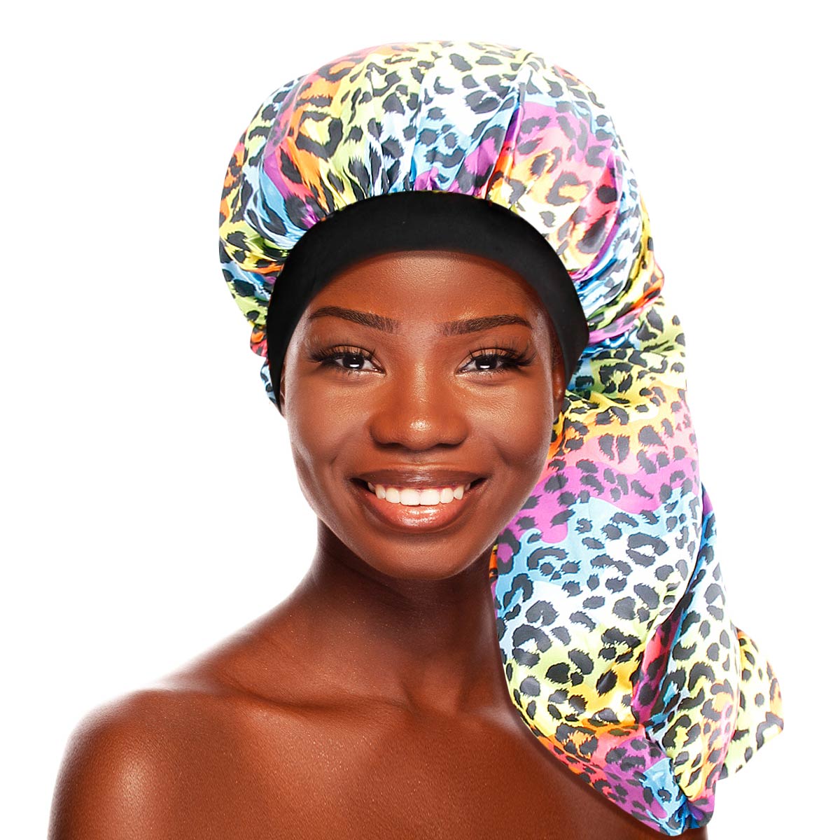 Rainbow Cheetah Dreadlocks Braid Bonnet – The GameChanger's Boutique