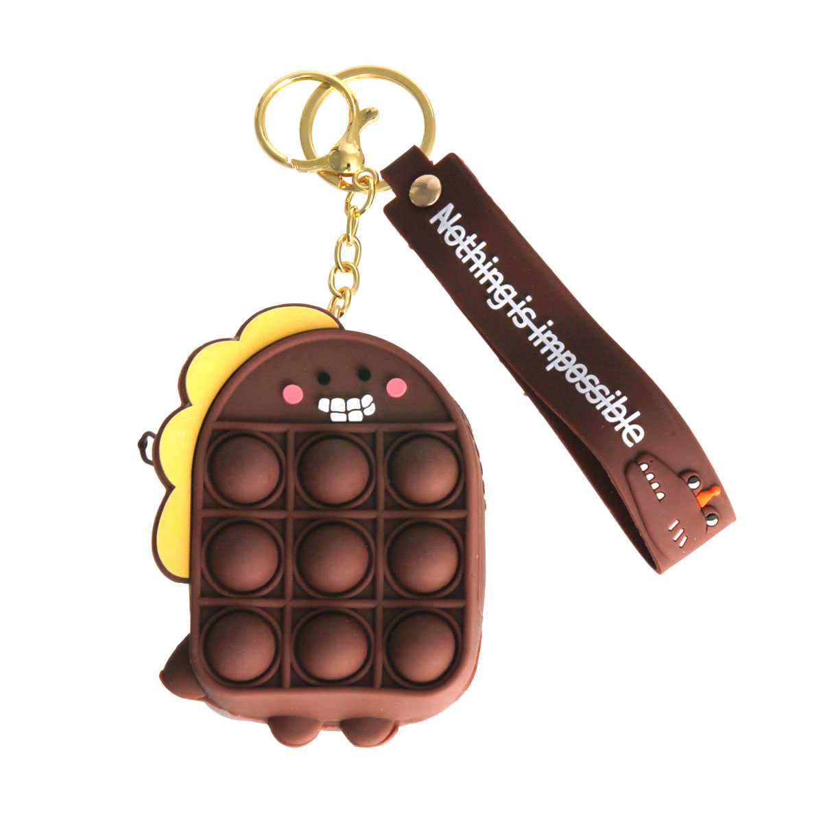 Brown Dino Bubble Pop Keychain – The GameChanger's Boutique